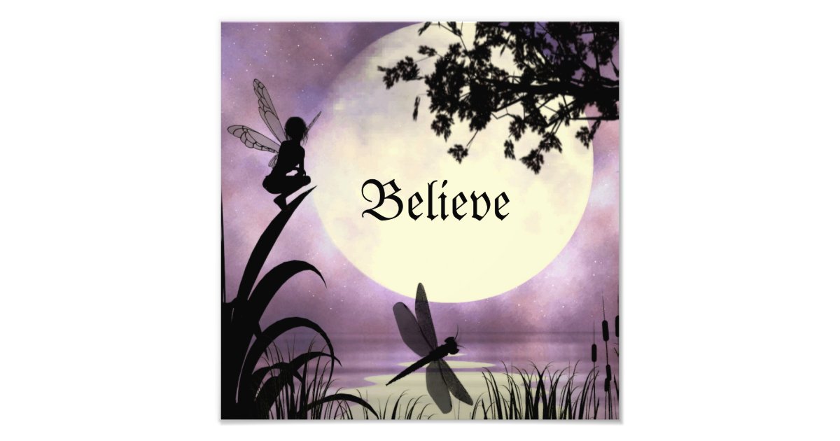 Believe fairy print | Zazzle