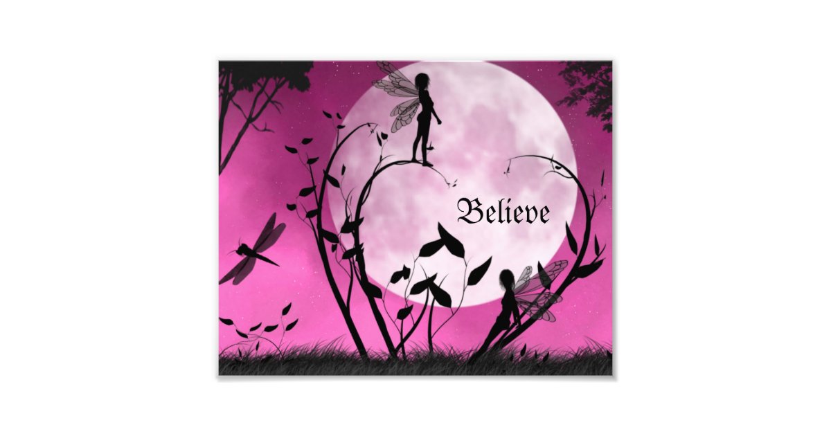 Believe in fairies 10X8 Print | Zazzle