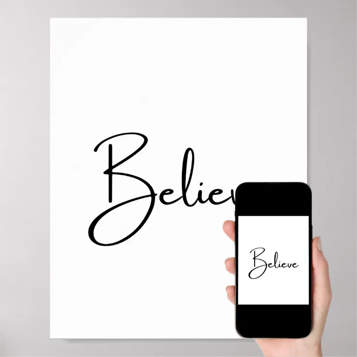 Believe in Yourself Poster | Zazzle