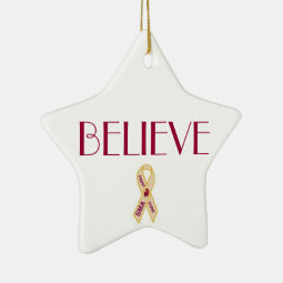 BELIEVE SMA AWARENESS RIBBON ORNAMENT | Zazzle
