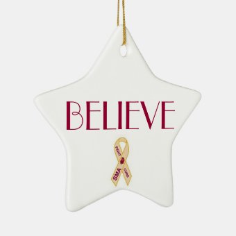 BELIEVE SMA AWARENESS RIBBON ORNAMENT | Zazzle