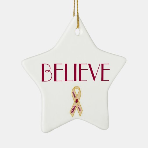 BELIEVE SMA AWARENESS RIBBON ORNAMENT | Zazzle