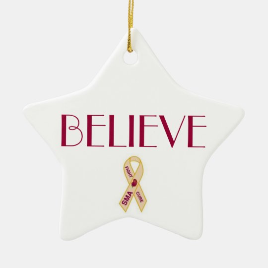 BELIEVE SMA AWARENESS RIBBON ORNAMENT | Zazzle.com
