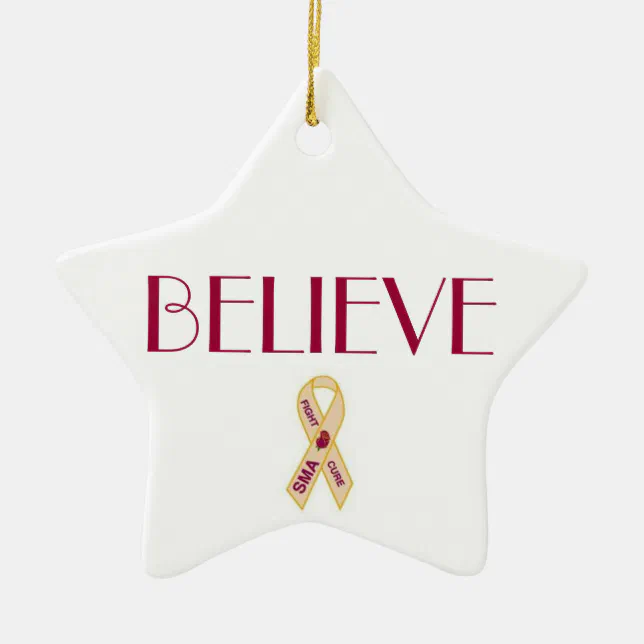 BELIEVE SMA AWARENESS RIBBON ORNAMENT | Zazzle