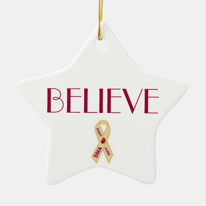 BELIEVE SMA AWARENESS RIBBON ORNAMENT | Zazzle.com
