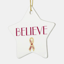 BELIEVE SMA AWARENESS RIBBON ORNAMENT | Zazzle