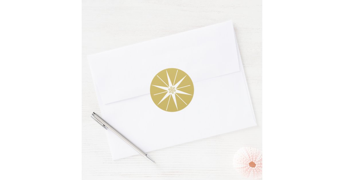 Believe Star Stylish Elegant Gold Modern Holiday Classic Round Sticker ...