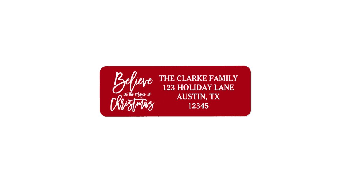 Believe | The Magic of Christmas Holiday Labels | Zazzle