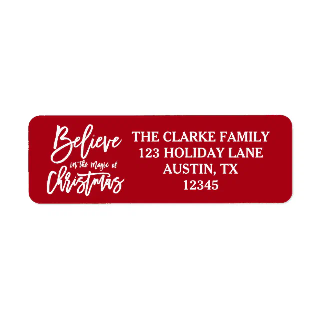 Believe | The Magic of Christmas Holiday Labels | Zazzle