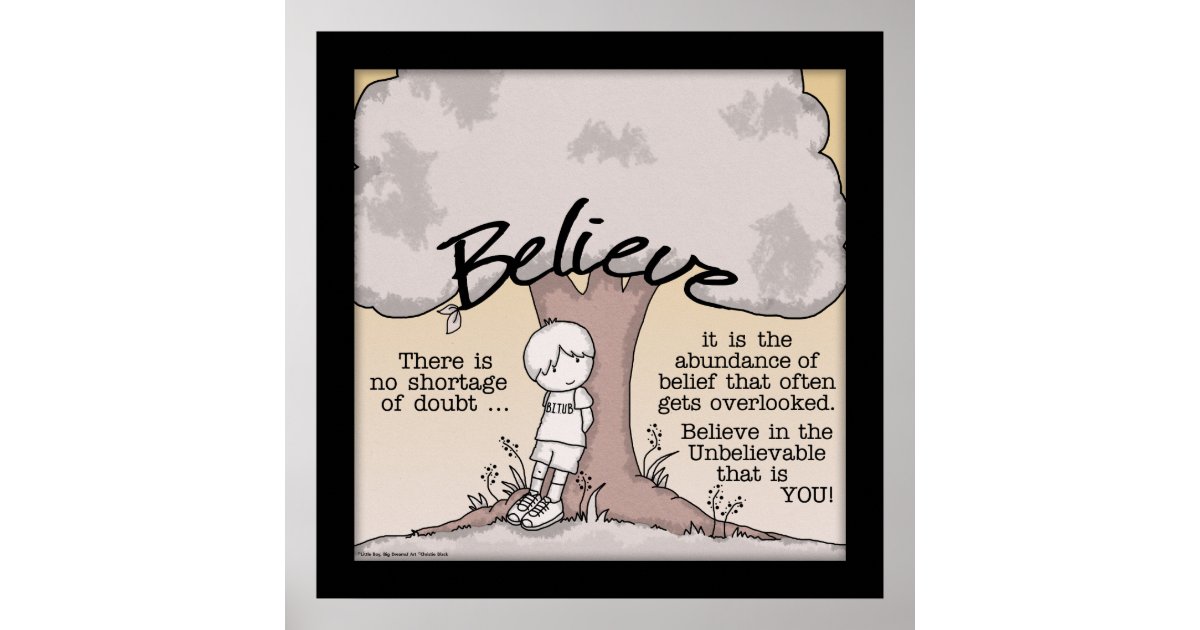 Believe Tree Poster | Zazzle