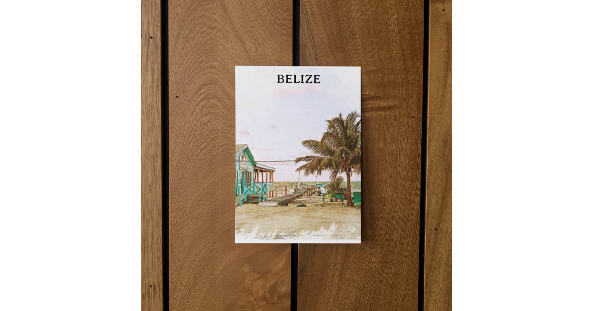 Belize Caribbean Beach Scenery Postcard | Zazzle