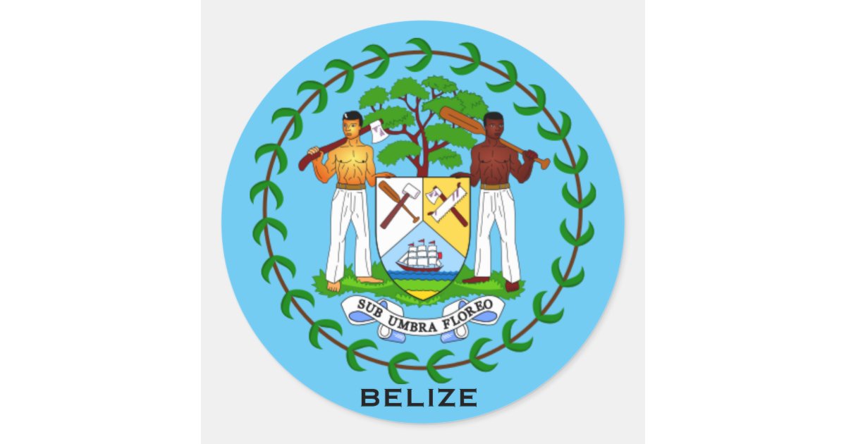 Belize Coat of Arms Sticker | Zazzle