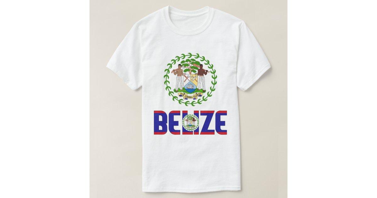 Belize Flag and Coat Of Arms Patriotic T-Shirt | Zazzle