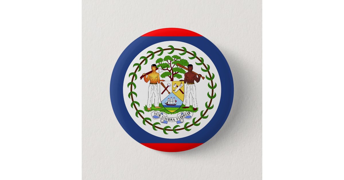 Belize flag country symbol button | Zazzle