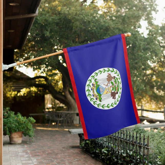 Belize Flag Design with Coat of Arms | Zazzle