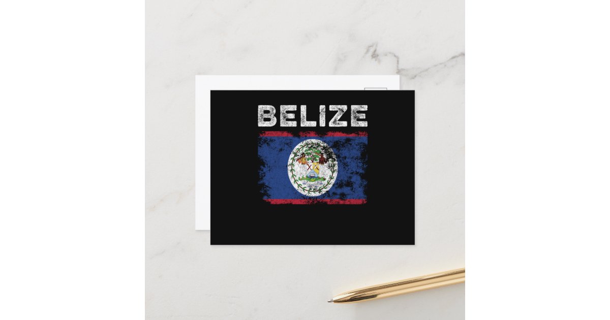 Belize Flag Distressed - Belizean Flag Postcard | Zazzle