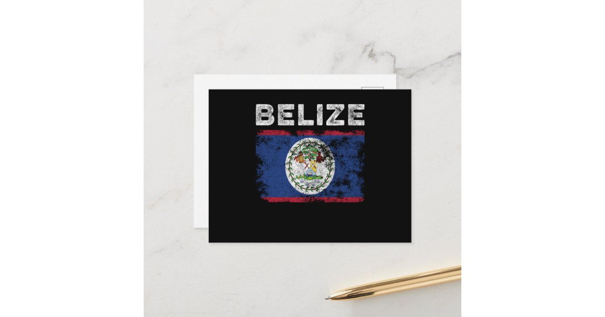 Belize Flag Distressed - Belizean Flag Postcard | Zazzle