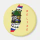 Belize Flag Map Magnet | Zazzle