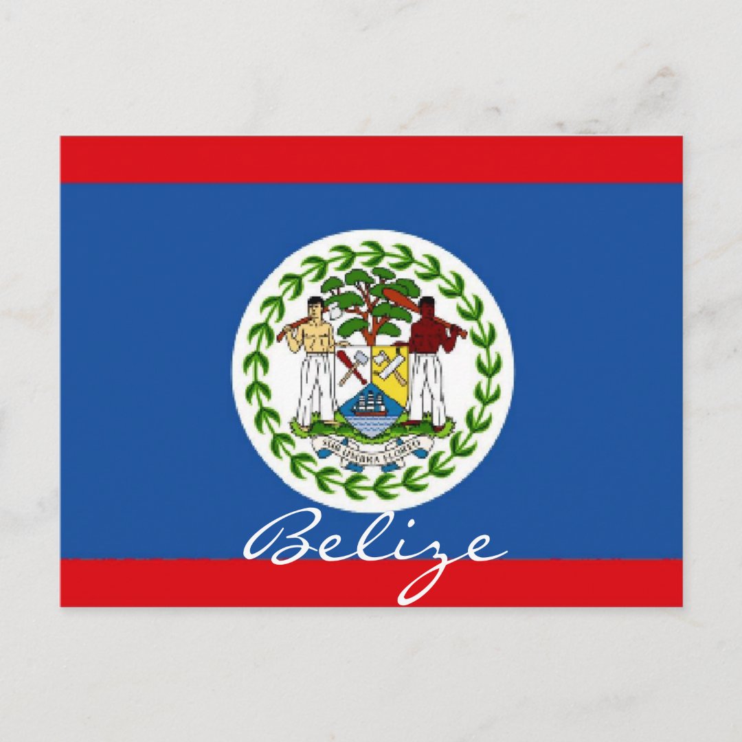 Belize flag postcard | Zazzle