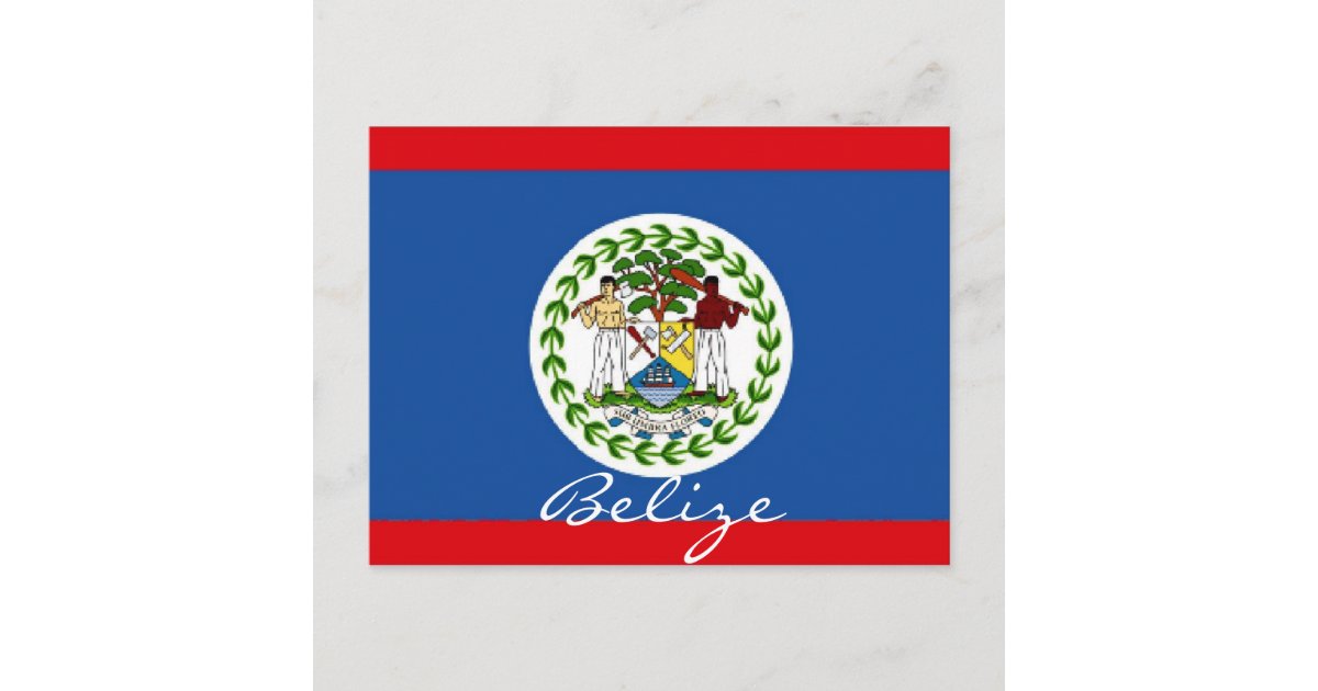 Belize flag postcard | Zazzle