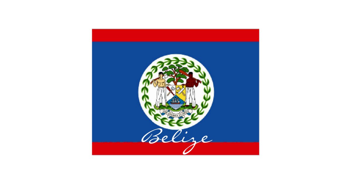 Belize flag postcard | Zazzle.com