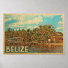 Belize Vintage travel poster | Zazzle.com