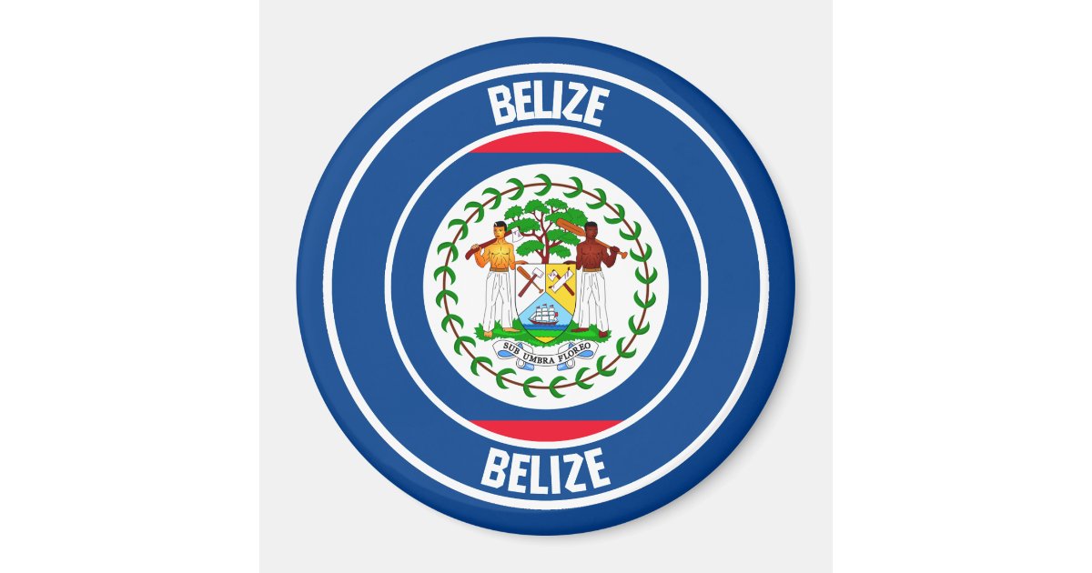 Belize Round Emblem Magnet | Zazzle