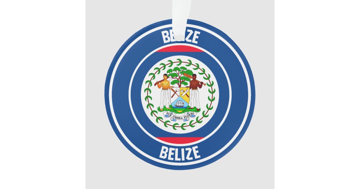 Belize Round Emblem Ornament | Zazzle