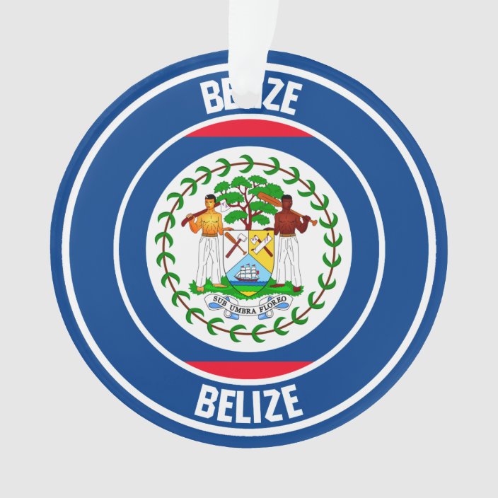 Belize Round Emblem Ornament | Zazzle.com
