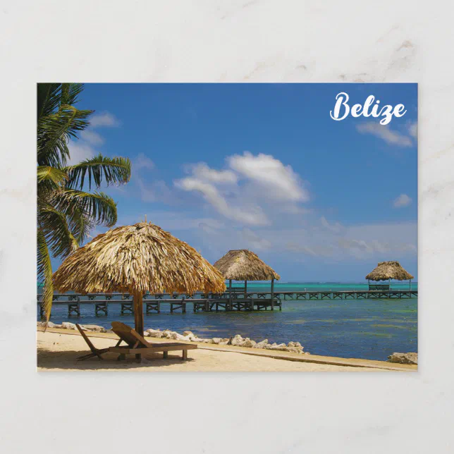 Belize Tropical Beach Ambergris Caye Postcard | Zazzle