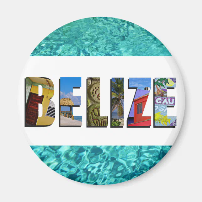 Belize Tropical Beach Blue Ocean Travel Photos Magnet | Zazzle