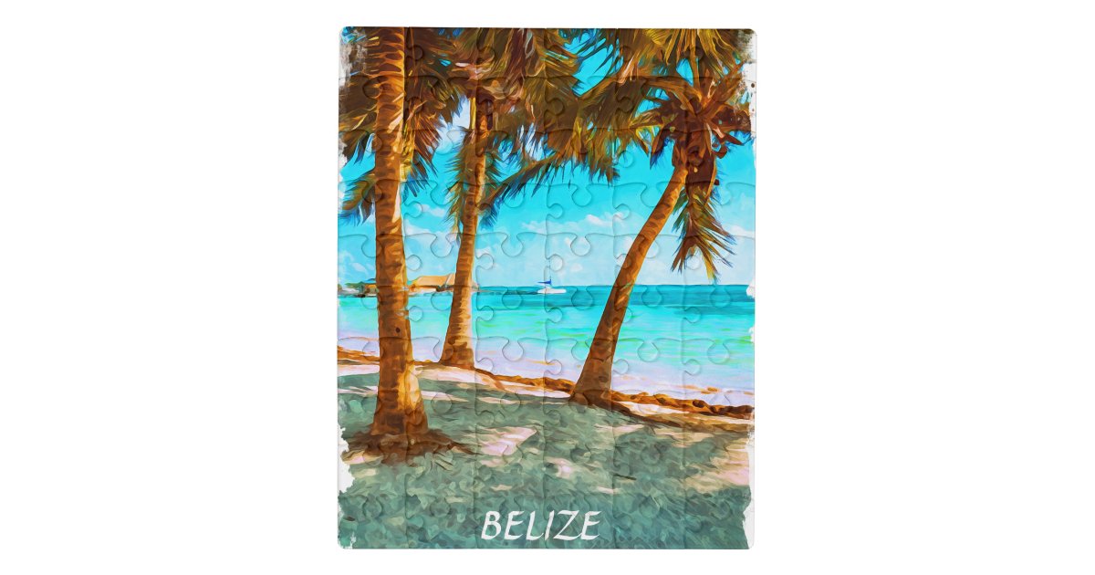 Belize Tropical Beach Jigsaw Puzzle | Zazzle