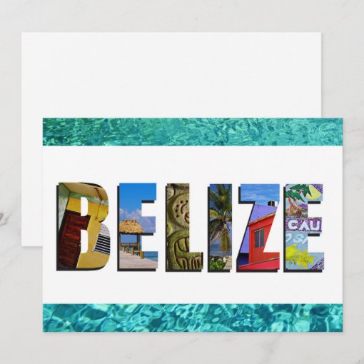 Belize Tropical Beach Ocean Travel Photo Flat Card | Zazzle