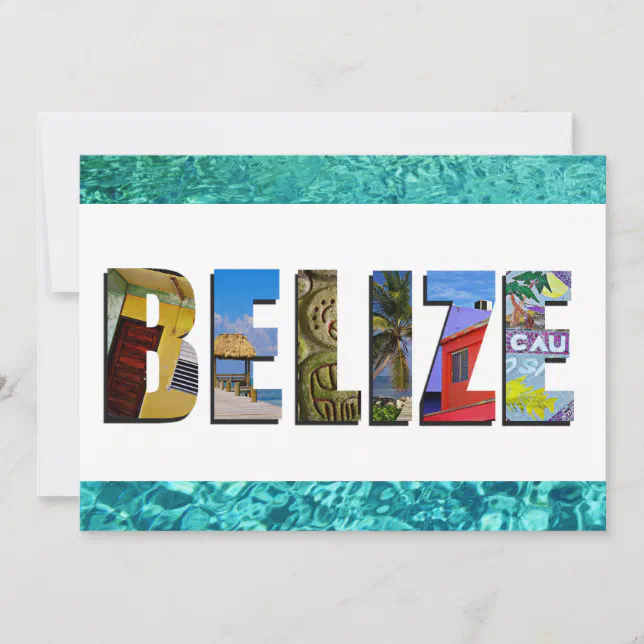 Belize Tropical Beach Ocean Travel Photo Flat Card | Zazzle