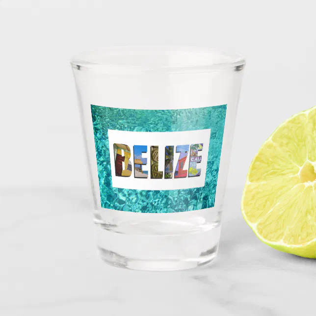 Belize Tropical Blue Ocean Travel Photos Shot Glass | Zazzle