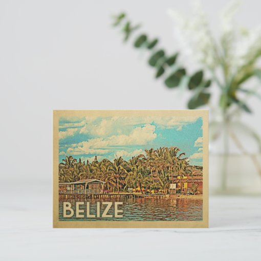 Belize Vintage Travel Postcard | Zazzle