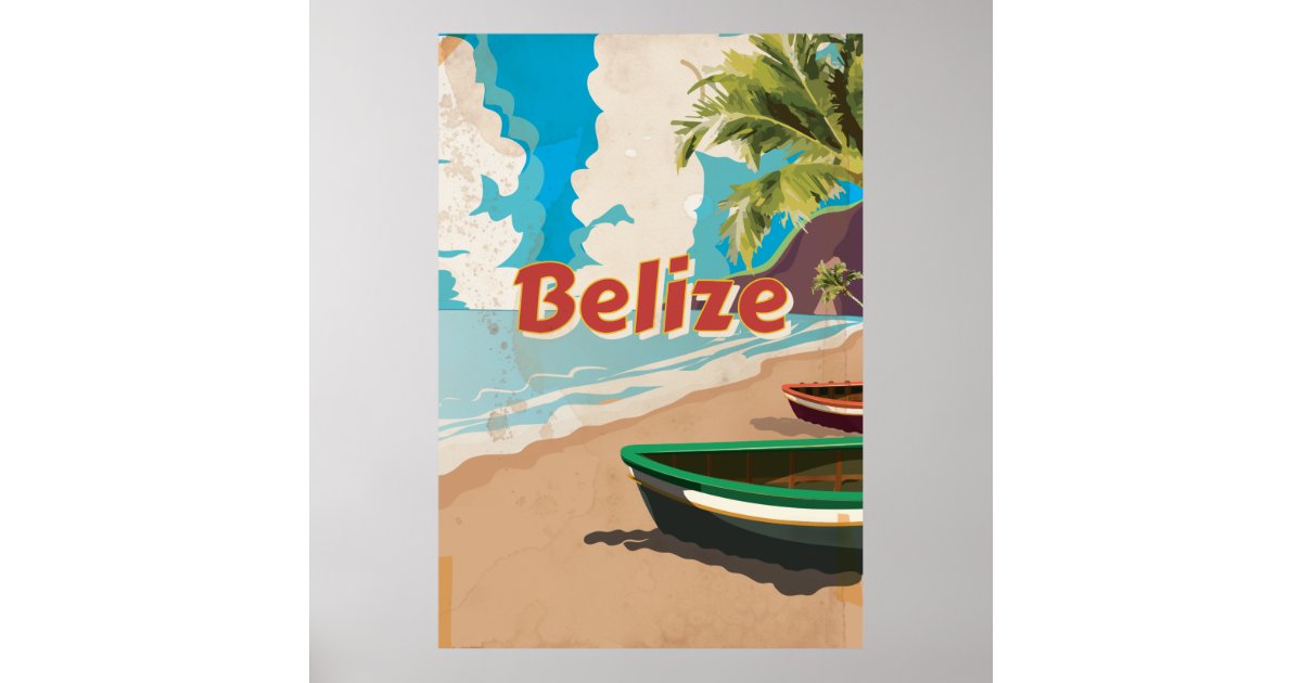Belize Vintage travel poster | Zazzle