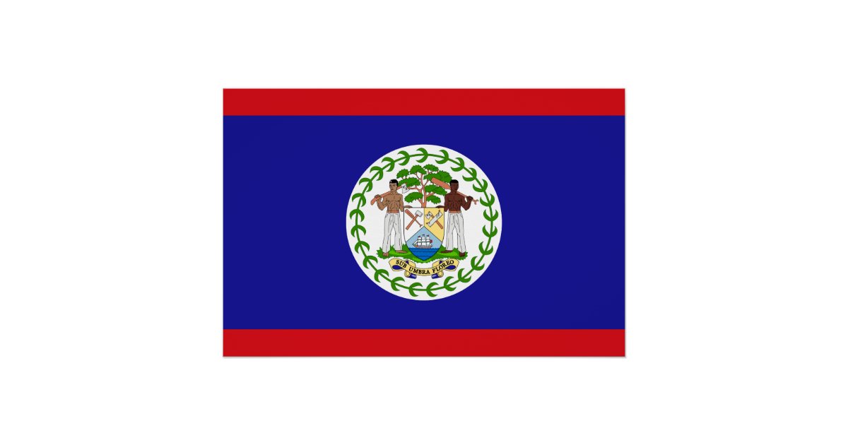 Belizean Flag Poster | Zazzle