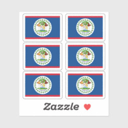 Belizean flag sticker | Zazzle