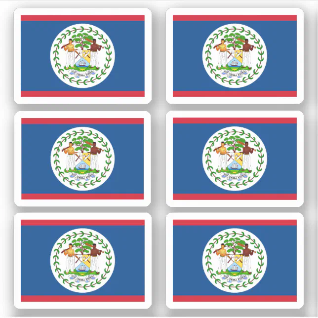 Belizean flag sticker | Zazzle