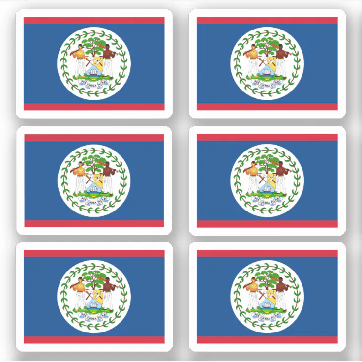 Belizean flag sticker | Zazzle