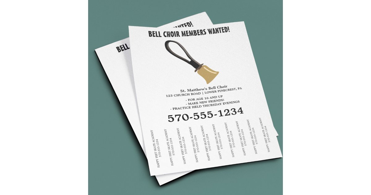Bell Choir Handbell Musical Instrument Flyer | Zazzle