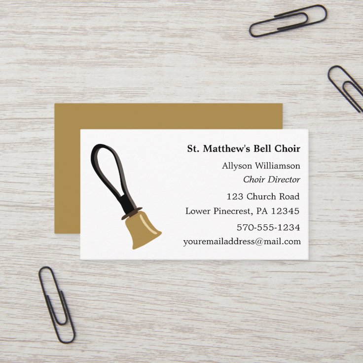 Bell Choir Handbell Musicial Instrument Business Card | Zazzle