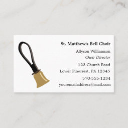 Bell Choir Handbell Musicial Instrument Business Card | Zazzle