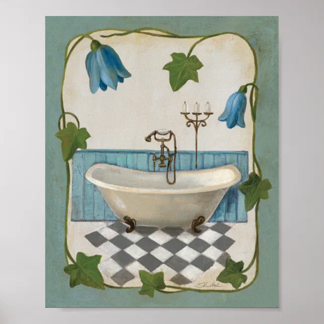 Bell Flower Bath Poster | Zazzle