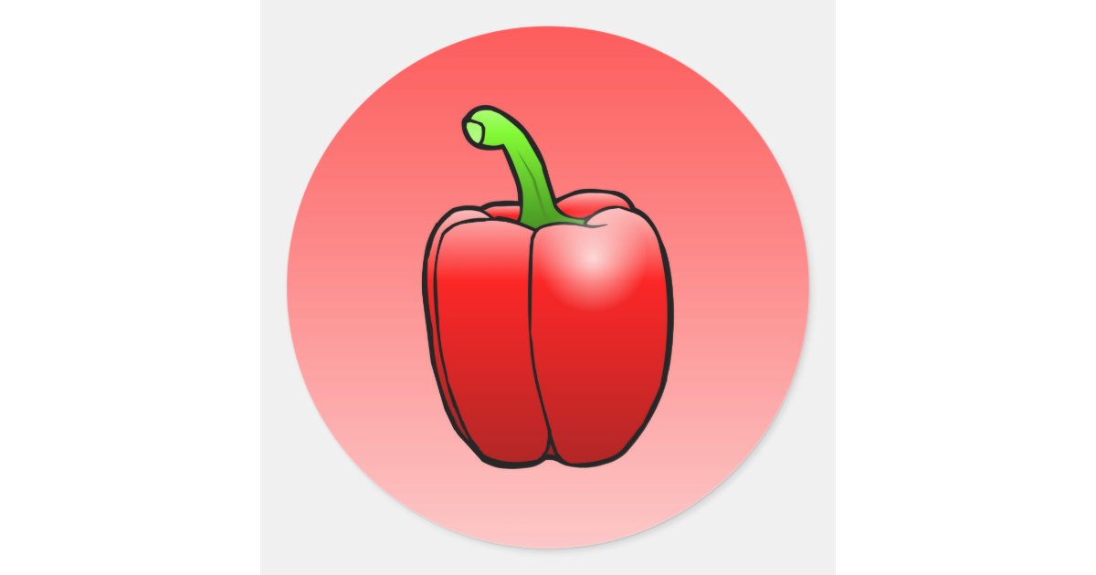 Bell Pepper Classic Round Sticker | Zazzle