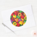 Bell Pepper Pattern Classic Round Sticker | Zazzle