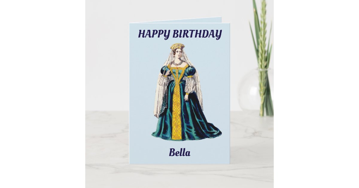 BELLA~ Personalised birthday card ~ | Zazzle