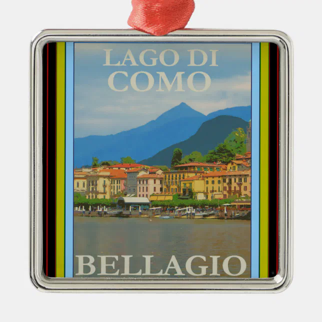 Bellagio Italy Poster Ornament | Zazzle