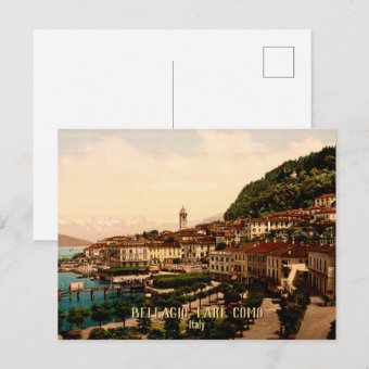 Bellagio, Lake Como, Italy Vintage Travel Postcard | Zazzle